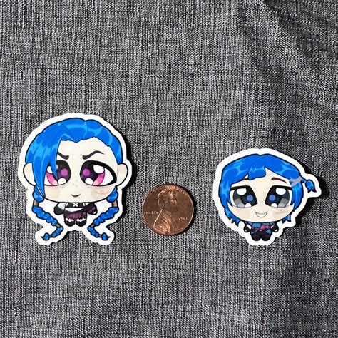 Arcane Season 1 2 Chibi Stickers Jinx Vi Ekko Caitlyn Jayce Viktor Isha Mel Silco Sevika