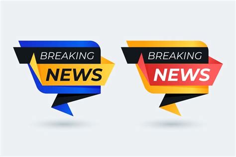 Free Vector Gradient Breaking News Logo Design