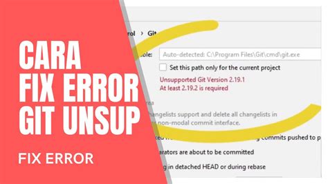 How To Fix Unsupport Git Version YouTube