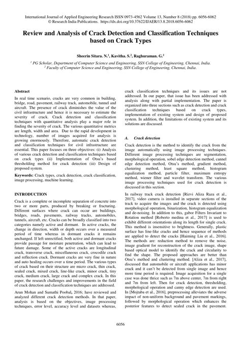 PDF Review And Analysis Of Crack Detection And Classification Techniques Based On Crack Types