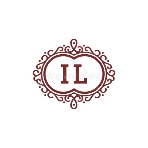 Letter Il Initial Logo Elegant Typeface Design Stock Vector