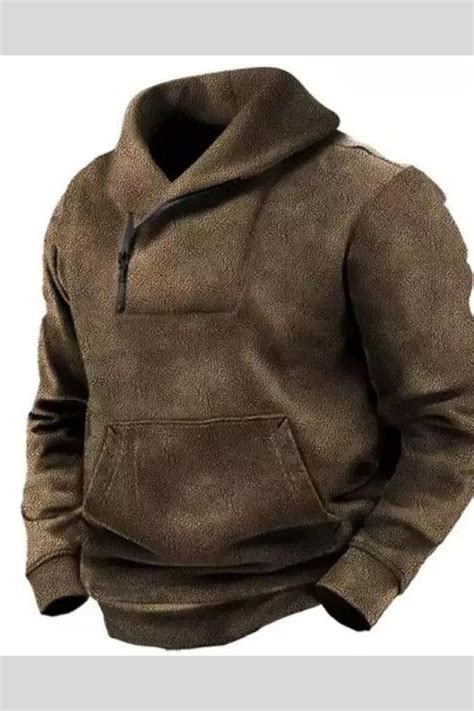 Mens Sherpa Fleece Warm Half Zip Sweatshirt