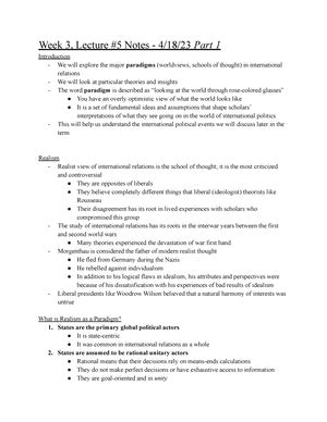 Poli Sci 7 Lecture Notes 12 Week 7 Thursday Lecture Notes 5 U