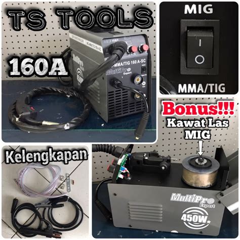 Jual Mesin Las Mig Mma Tig Multipro 160A SC Inverter Las CO2 Tanpa Gas