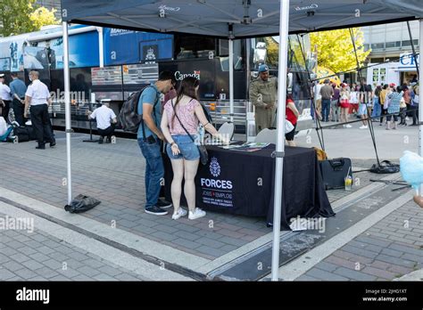 Vancouver Canada July 12022 A View Of Pop Up Canadian Armed Forces
