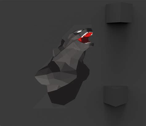 Godzilla Godzilla Papercraft Origami Diy Paper Craft Model Etsy