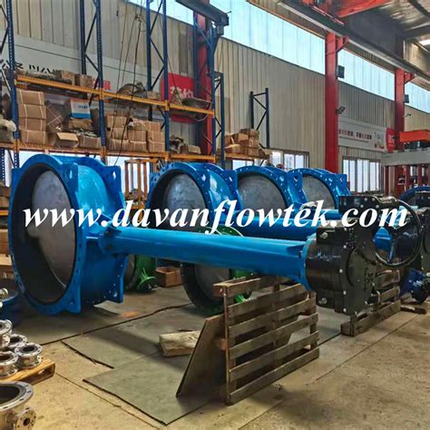 DN1000 Pn10 Double Flange Butterfly Valve Ductile Iron Ggg50 Wcb