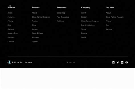 Cloneable Footer 12 Webflow