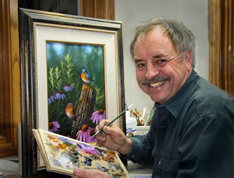 Larry Zach Painting Bluebird And Purple Coneflower Flickr Photo