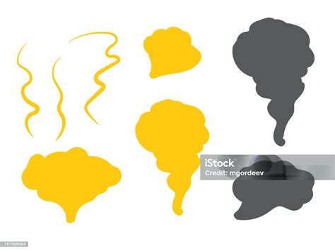 연기 벡터 구름입니다 안개와 증기 만화 손으로 그린 낙서 연기 구름과 안개 기포에 대한 스톡 벡터 아트 및 기타 이미지 기포