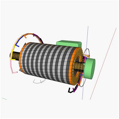Squirrelcagerotorinductionmotor 3d Model 33 Skp Free3d