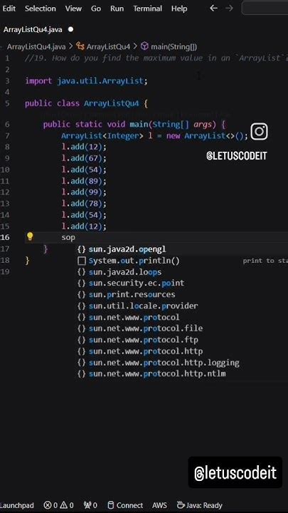 Find Maximum Value From An Arraylist Coding Programming Development