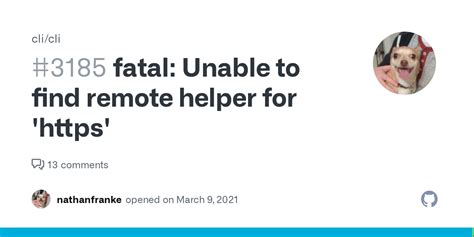 Fatal Unable To Find Remote Helper For Https Issue Cli Cli