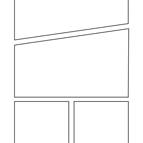 Comic Book Strip Templates Superhero Cartoon Blank Digital Paper
