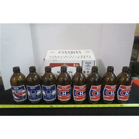 8 Misc Nhl Beer Bottles Stubby