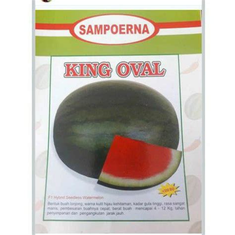 Jual Benih Semangka King Oval 20 Gram Indonesiashopee Indonesia