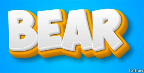 Bear Text Effect And Logo Design Word