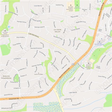 Encinitas Modern Atlas Vector Map 110k Boundless Maps