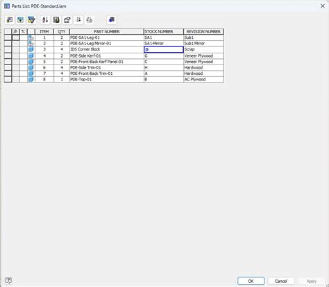 Iassembly Ipart Bom Is Not Updating Per Model Member Autodesk Community