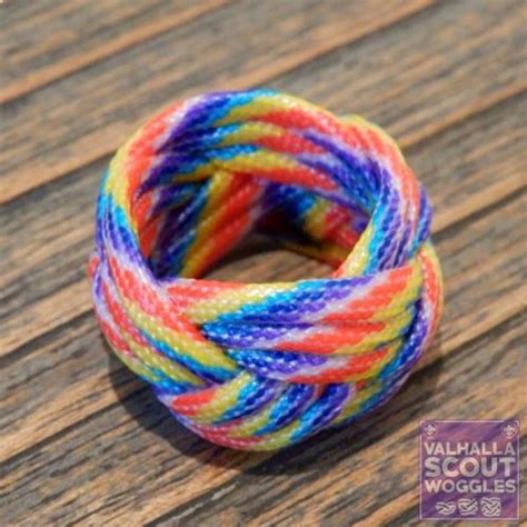 Rainbow Small Paracord Scout Woggle Valhalla Woggles