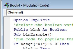 Vba Boolean Data Type Dim Variable Automate Excel