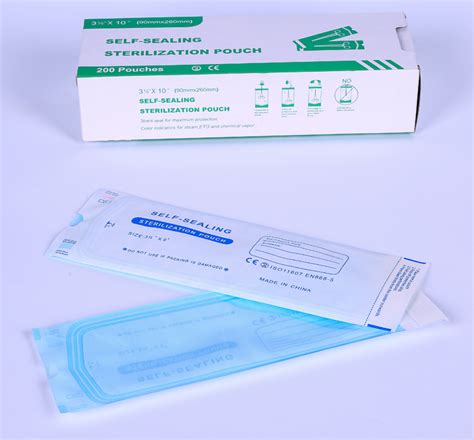 Customized Self Sealing Sterilization Pouches With Fold For Beauty Sal