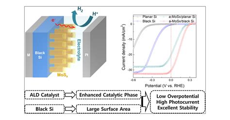 Black Si Photocathode With A Conformal And Amorphous Mosx Catalytic Layer Grown Using Atomic