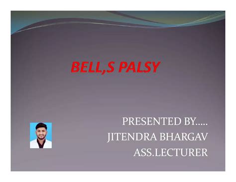 Bells Palsy Slide Share Medical Surgical Nursing Ppt