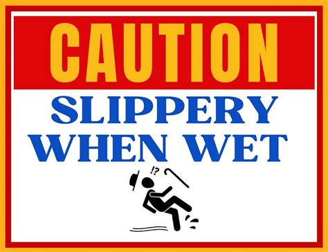 Free Printable Wet Floor Signs Templates Pdf Caution