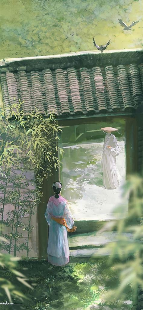 古风插画壁纸 拿图吱一声