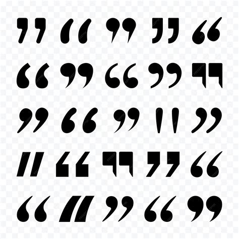 Premium Vector Set Of Quotation Marks Vector Collection Design Quote