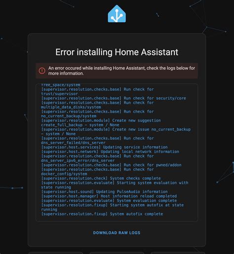 Error Installing Home Assistant What Do I Do 😟 Rhomeassistant