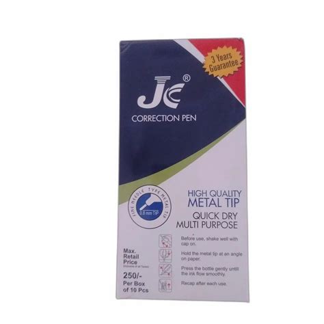 Jc Plastic Correction Pen Whiting Pen Packaging Type 10 At ₹ 12 Piece In Mumbai
