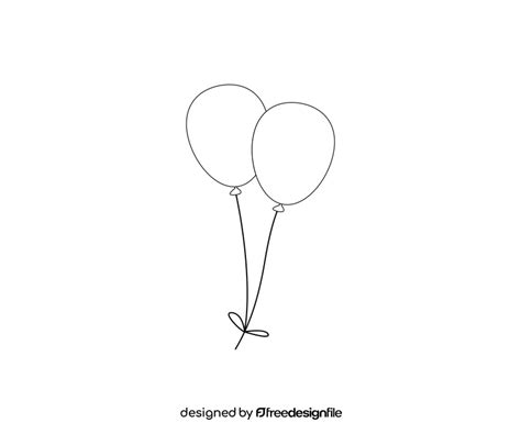 Balloons Black And White Clipart Free Download