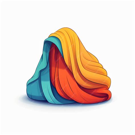 Premium Ai Image Colorful Minimalist Illustration Of A Wrinkled Blanket