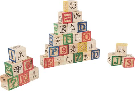 Buy Hey Play Abc And 123 Wooden Blocks Alphabet Letters And Numbers