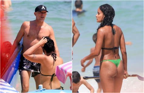 Photo They Confirmed The Relationship Vincent Cassel On The Beach