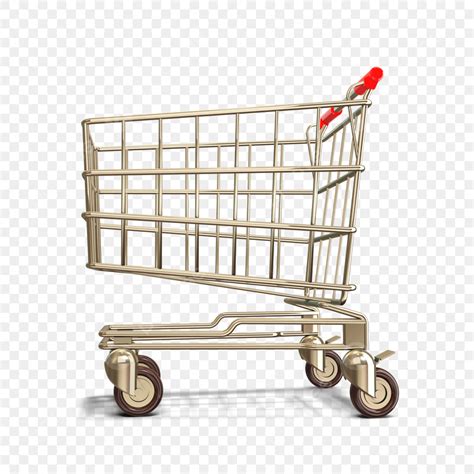 Trolley 3d Vector 3d Supermarket Trolley Side View 3d Supermarket
