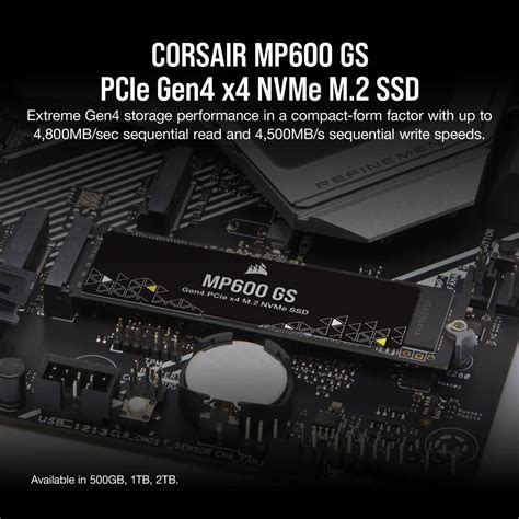 Corsair PCIe 4 0 X4 MP600 PRO NH Opptil 8 TB Og GS Opptil 1 TB NVMe