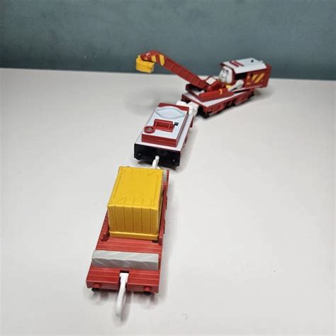Tomy Trackmaster Thomas The Tank Engine Train Rocky Flatbed And Cargo £