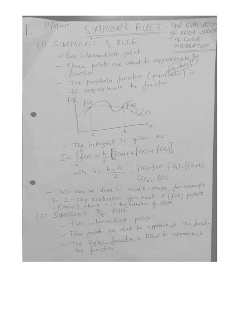 Wr 212 Simpson Rule Tutorial5 Pdf