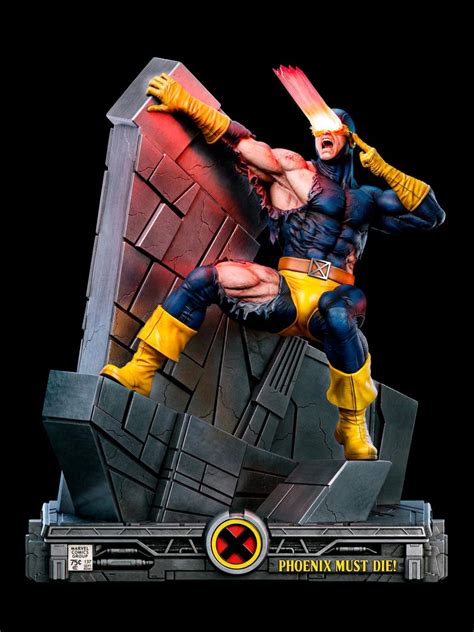 Marvels Cyclops Fan Art 3d Printed Resin Statue Designed By Wicked Etsy