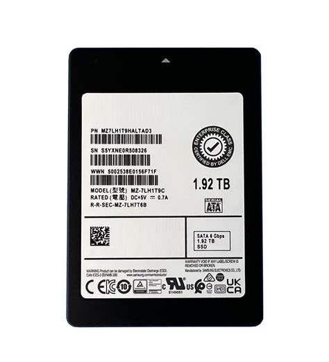 MZ7LH1T9HALTAD3 Samsung Tlc 1.92TB SATA 2.5 6G SSD Sed Read Intensive