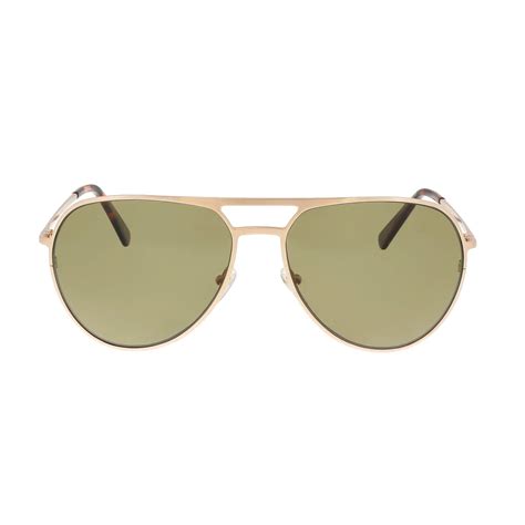 Montblanc Aviator Sunglasses Gold Copper Brown Polarized