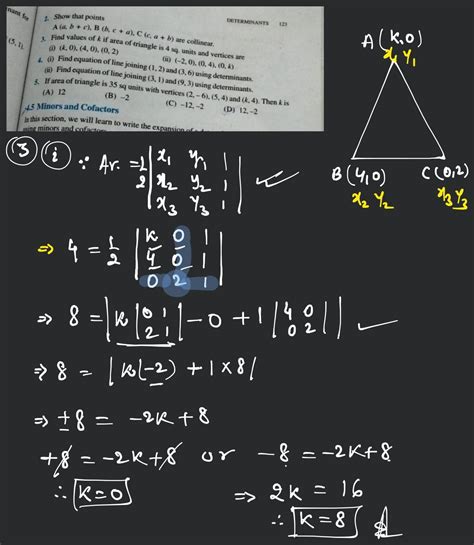 2 Show That Pointsaabcbbcaccab Are Collineardeterminant