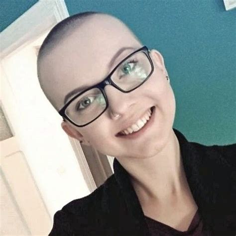 Pin By Jasmine Brooks On Buzzed With Glasses Bald Women Womens Hairstyles Short Hair Styles