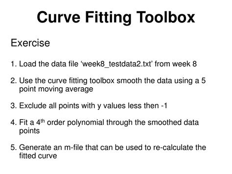 Ppt Matlab Training Session 11 Nonlinear Curve Fitting Powerpoint