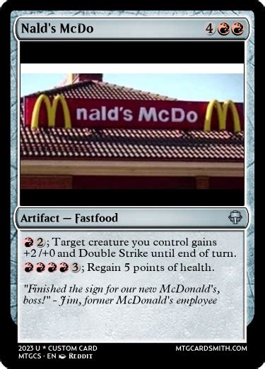 Nald S Mcdo Mtg Card R Itemshop