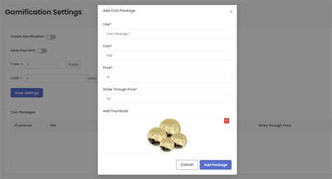 gamification and coins system