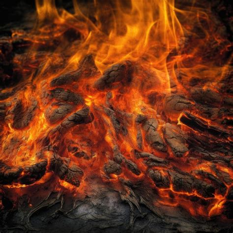 Premium Ai Image Fire Texture